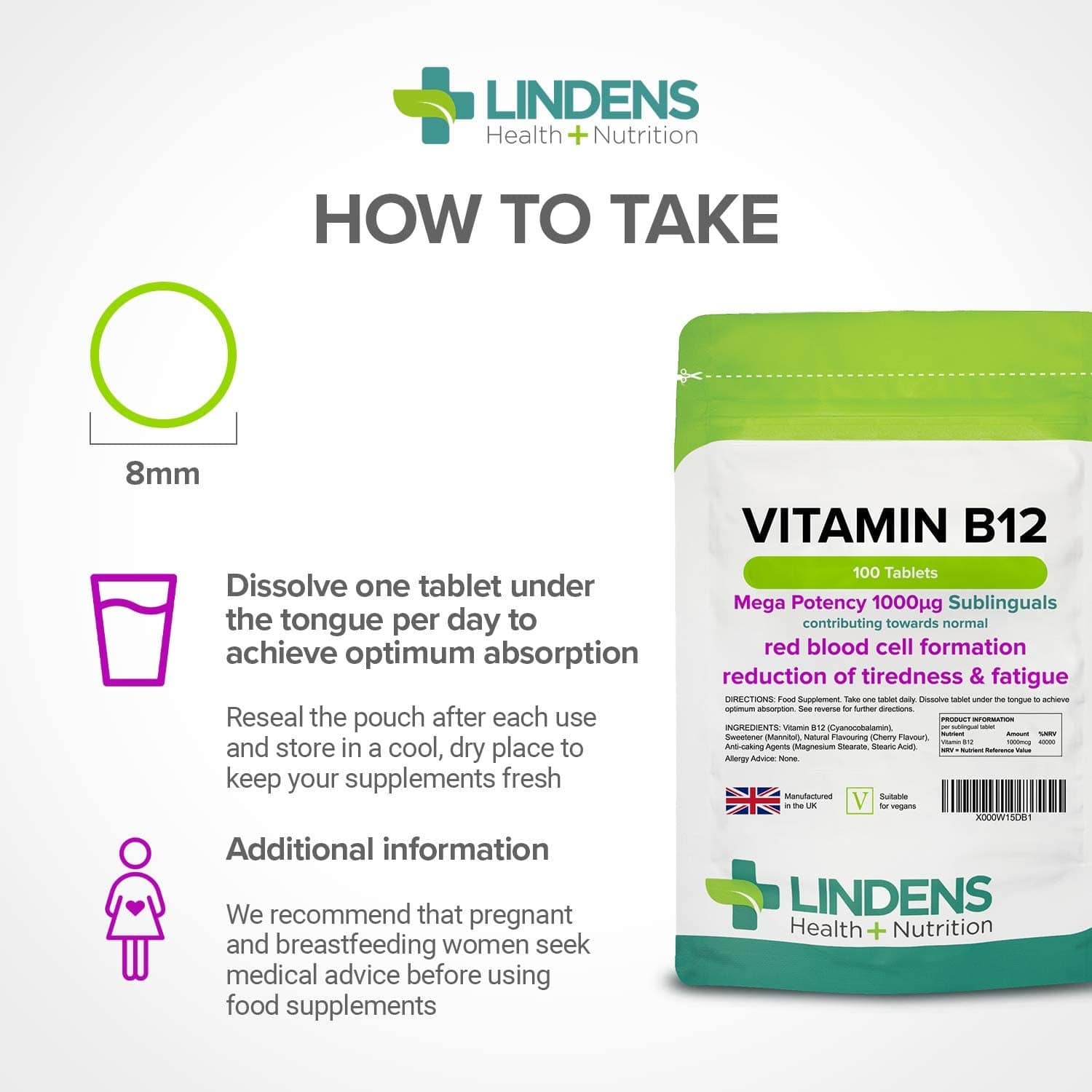 Vitamin B12 1000mcg Sublingual Tablets (365 pack)– Authentic Vitamins